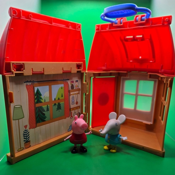 Peppa Pig | Toys | Peppa Pig Playhouse With Figures Red And Blue | Poshmark